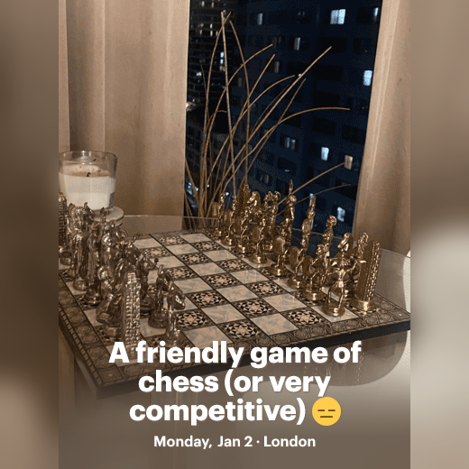 A friendly game of chess (or very competitive) 😑
